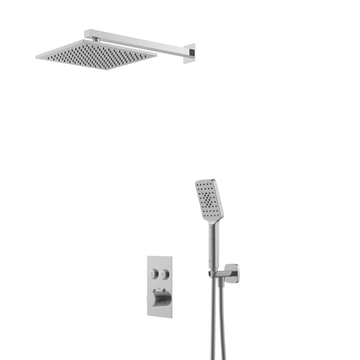 Minimal Square with Push Button Valve | Aqualla Brassware